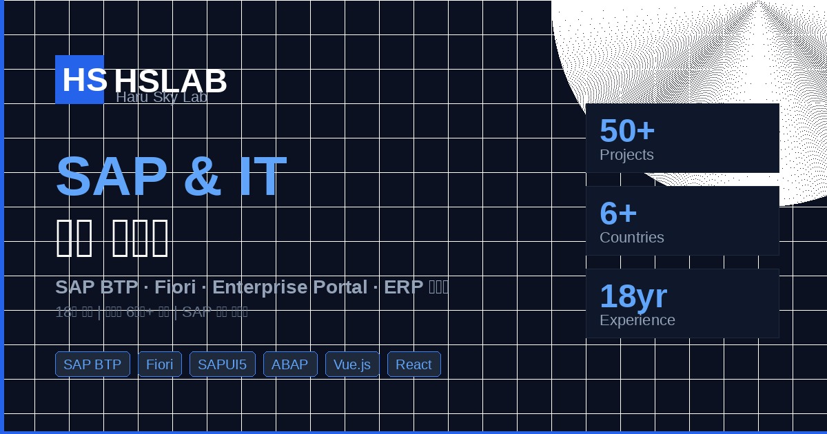 HSLAB - SAP & IT 전문 개발사 | BTP·Fiori·EP